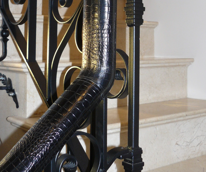 Zavos Interiors | Leather Handrails